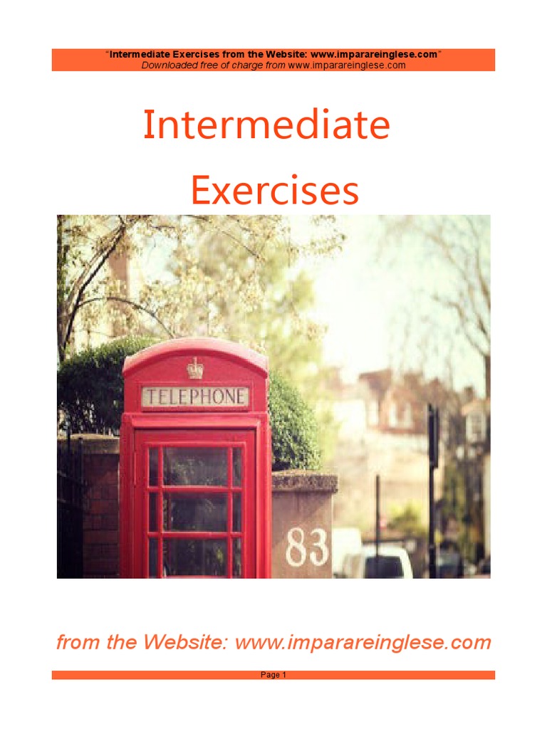 English Intermediate Exercises | PDF | Adjective | Inflation