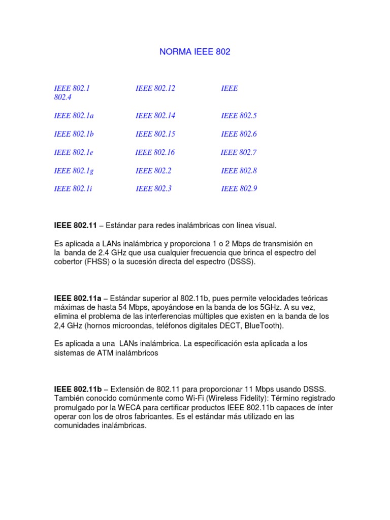 Norma Ieee 802 | PDF | Ieee 802.11 | Ethernet