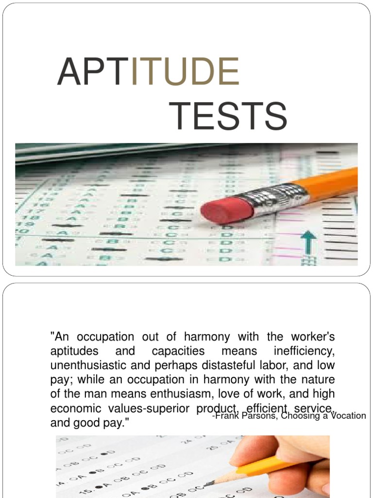 Overview of Psychological Aptitude Tests | PDF | Armed Services ...