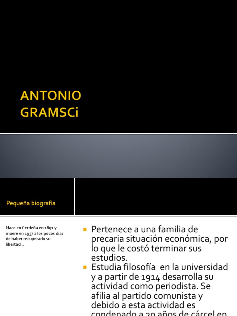 Antonio Gramsci | PDF | Hegemonía | Intelectual