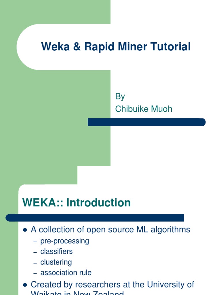 Weka Tutorial | PDF | Data Mining | Statistical Classification