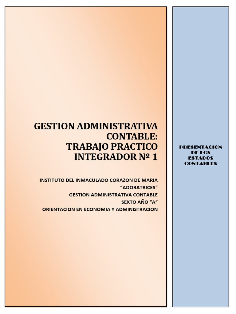 Trabajo Practico Integrador # 1 | PDF | Devengo | Contabilidad