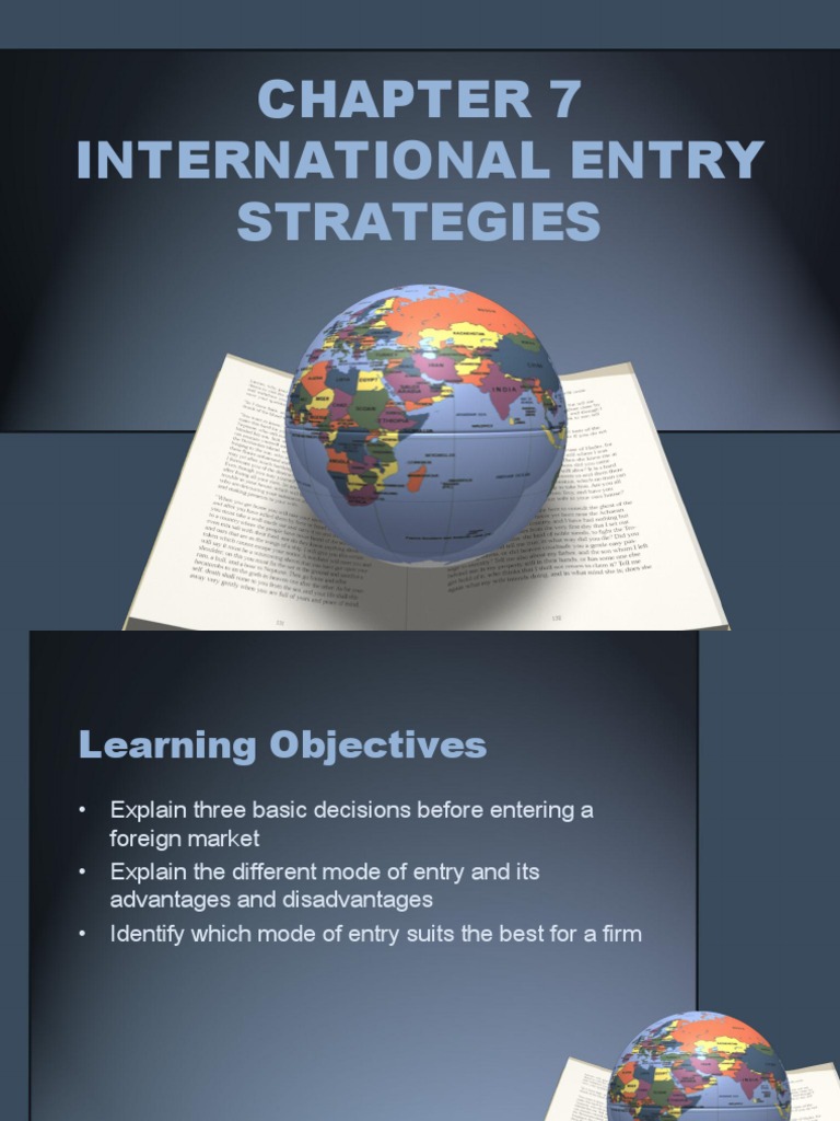 Chapter 7 International Entry Strategies | PDF | Foreign Direct ...