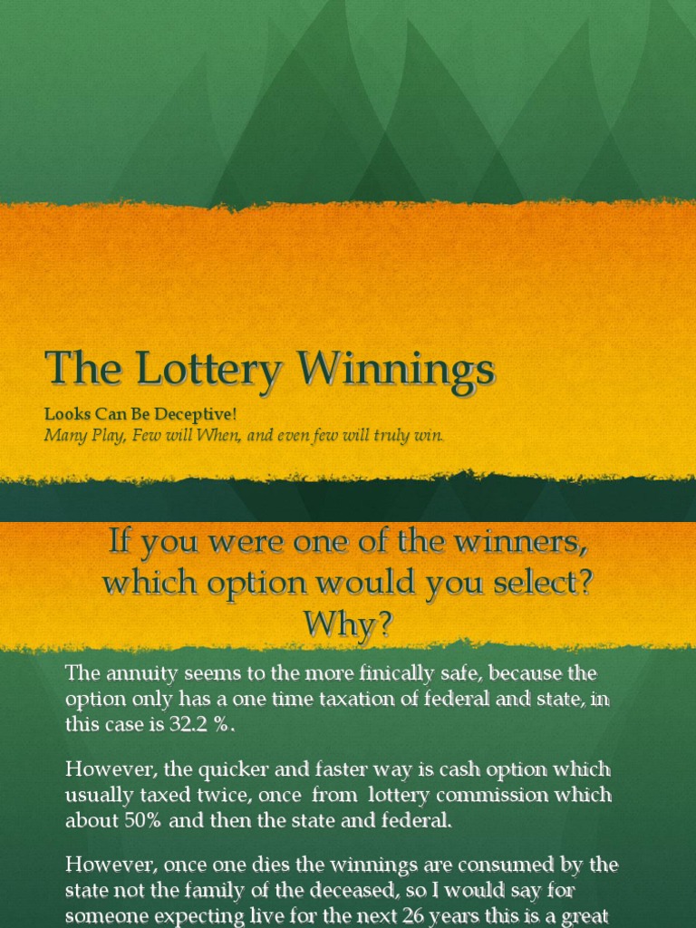 The Lottery | PDF | Present Value | Lottery