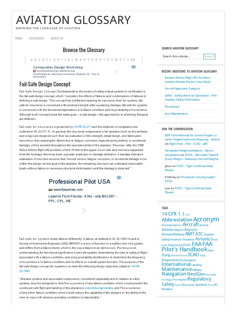 Fail-Safe Design Concept - Aviation Glossary PDF | Download Free PDF ...