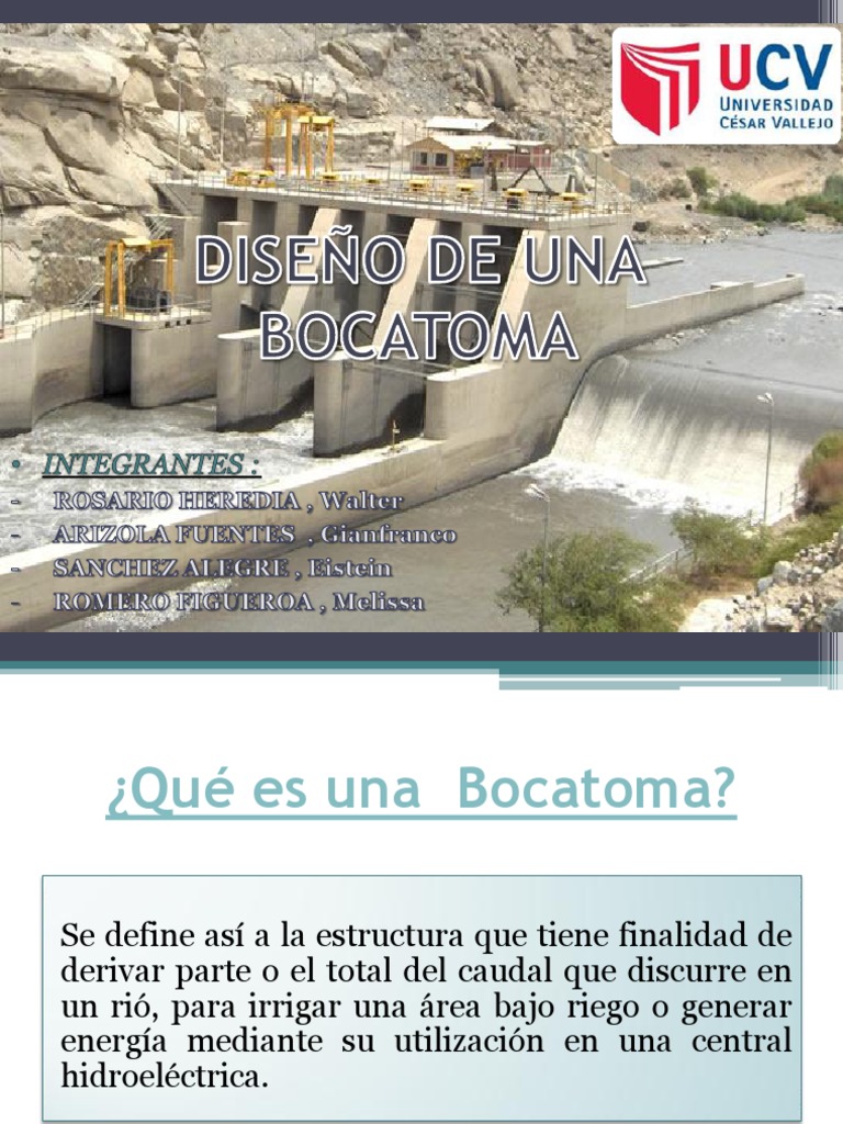 Diseño de Bocatoma | PDF | Río | Riego