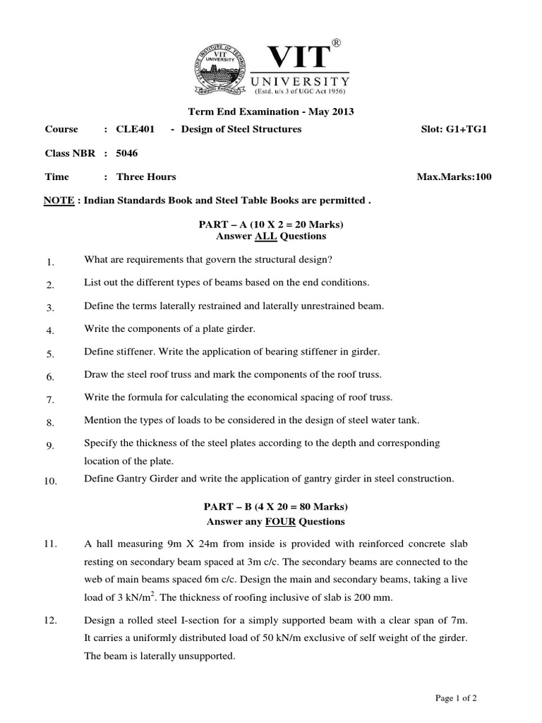 Design of Steel Structure Paper | PDF | Beam (Structure) | Truss