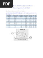 BSPT Whitworth Tapered Pipe Thread DIN 2999 | PDF | Cutting Tools | Tools