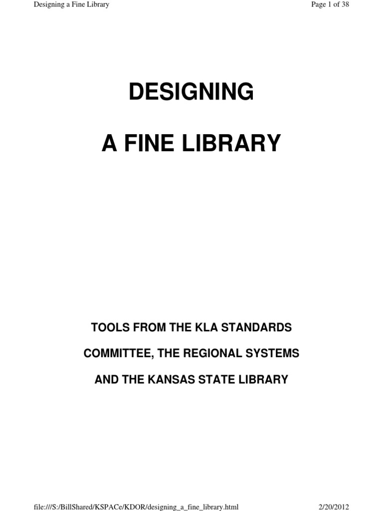Designing A Fine Library PDF | PDF | Libraries | Construction Bidding