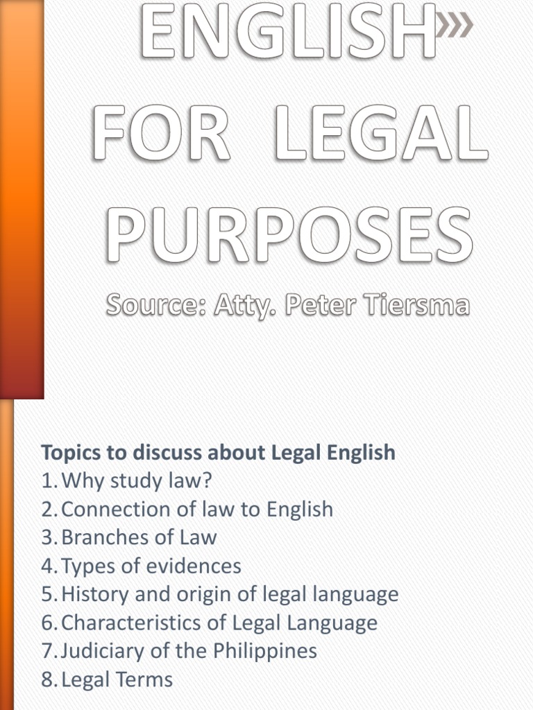 Understanding Legal English Essentials | PDF | English Language ...