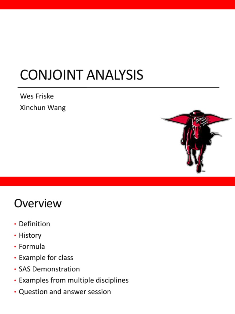 Conjoint Analysis | PDF | Utility | Economics