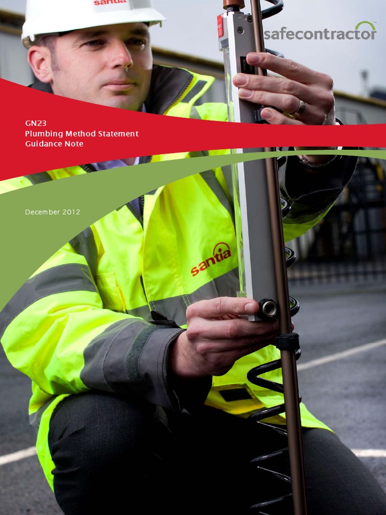 Plumbing Method Statement Guide | PDF | Occupational Safety And Health ...