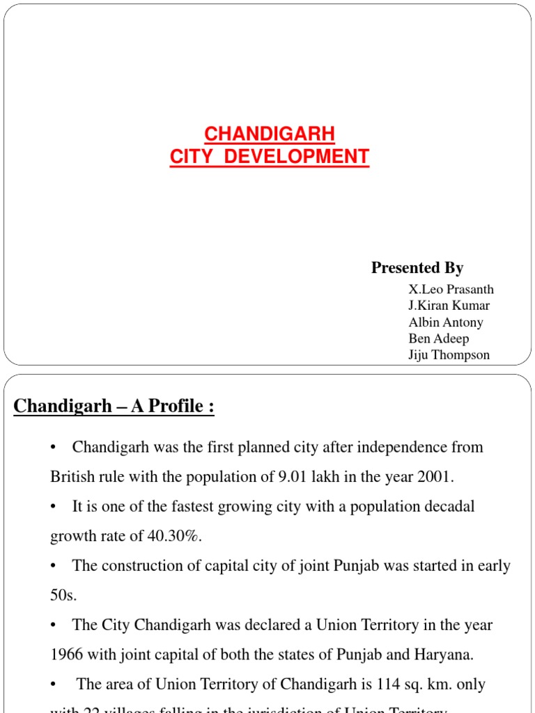 Chandigarh: India's First Planned City | PDF