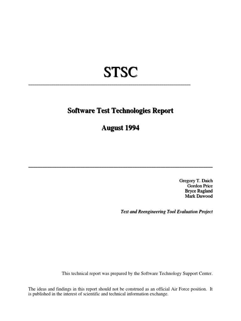 STSC | PDF | Software Testing | Software Prototyping