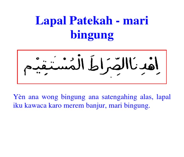 73 Lapal Patekah - Mari Bingung PDF | PDF