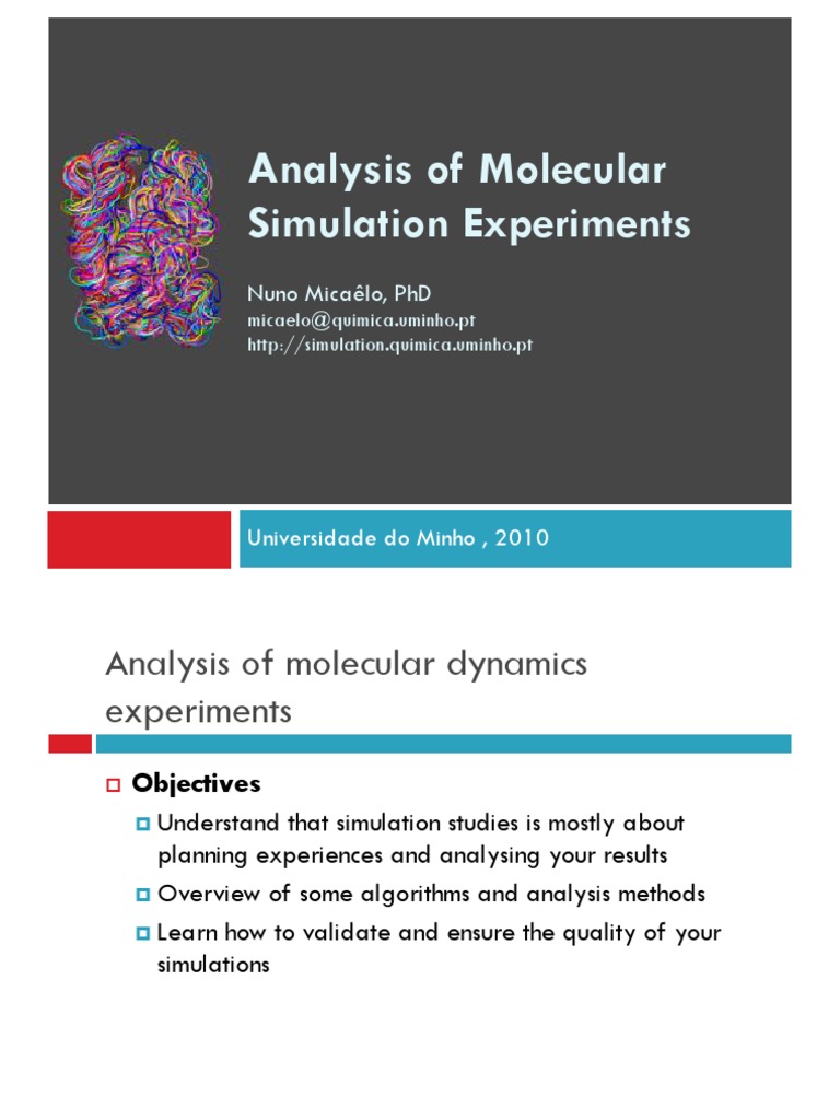 Molecular Dynamics Simulation Analysis | PDF | Molecular Dynamics ...