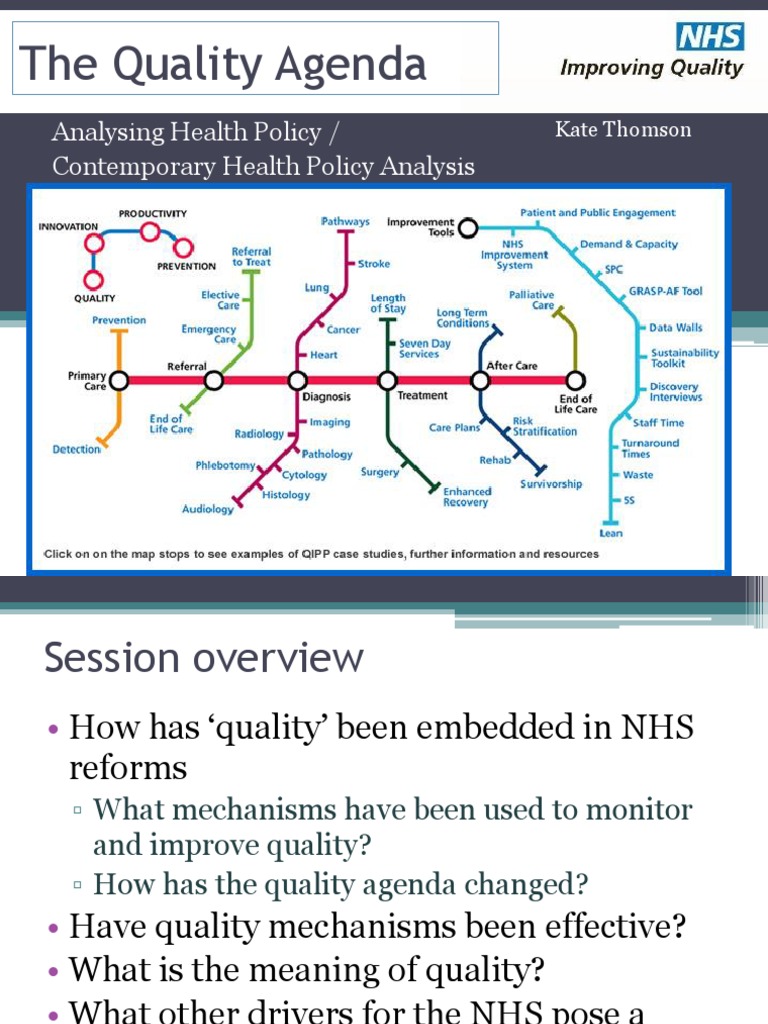 NHS Quality Agenda Overview | PDF | National Health Service | Health Policy