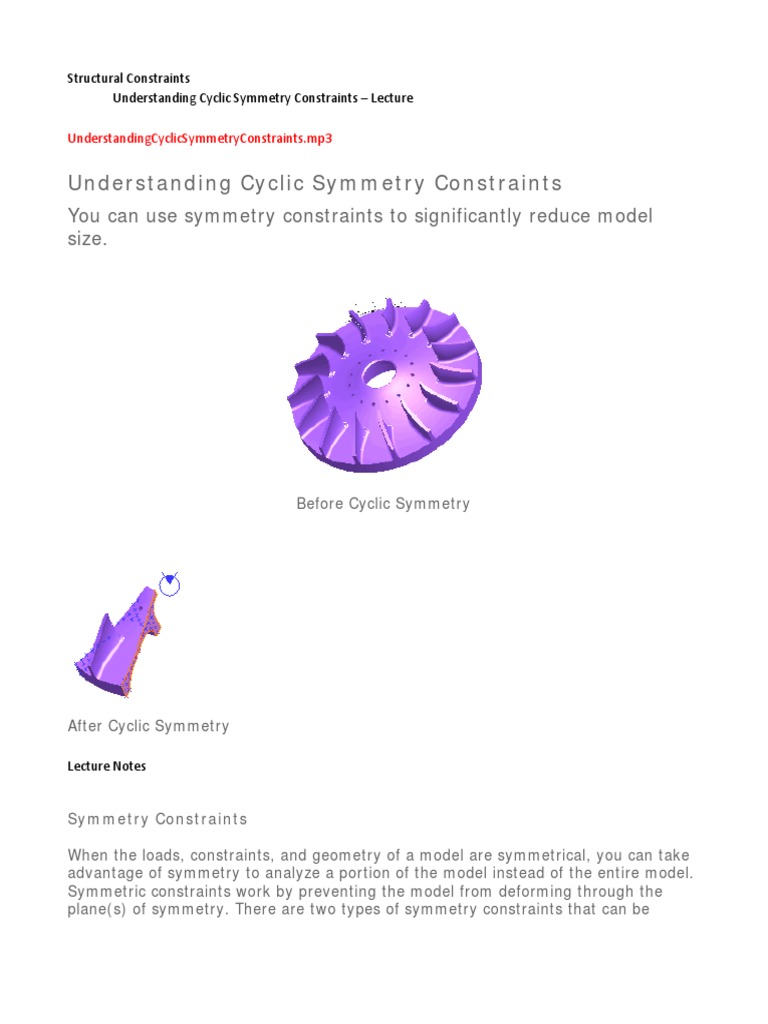 98 - Understanding Cyclic Symmetry Constraints PDF | PDF | Symmetry | Stress (Mechanics)