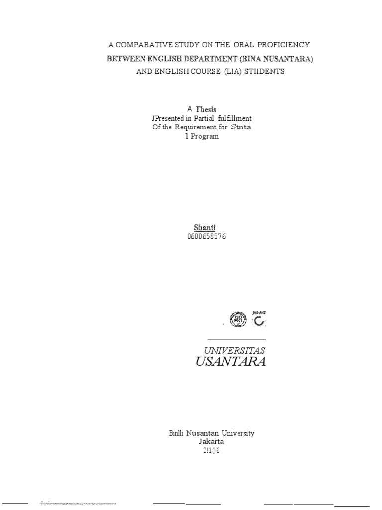 Oral Proficiency Study: English Students | PDF