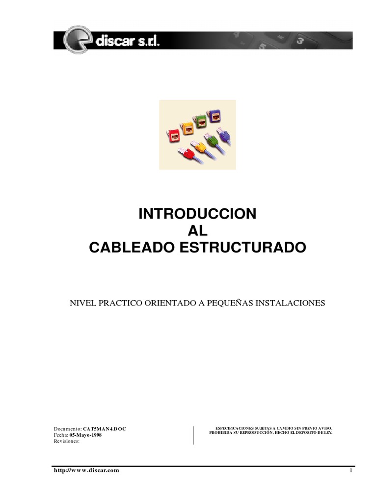 Cableado Estructurado Introduccion Conceptos | PDF | Tecnología