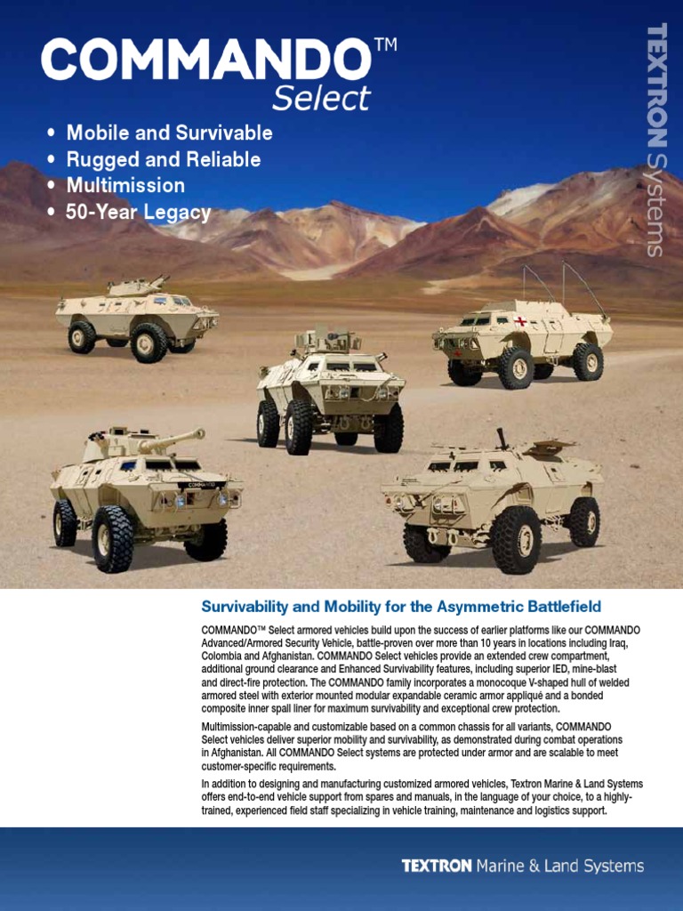 Commando Select Datasheet Pdf Gun Turret Mortar Weapon