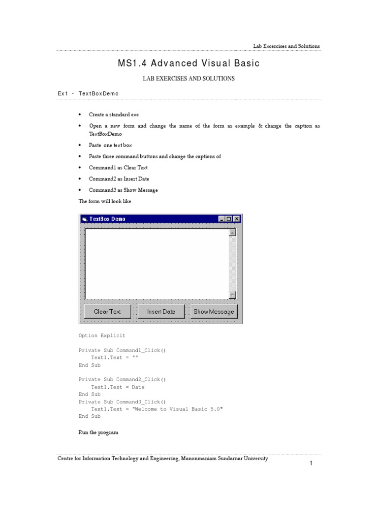 Advancedvisualbasiclab Pdf Pdf