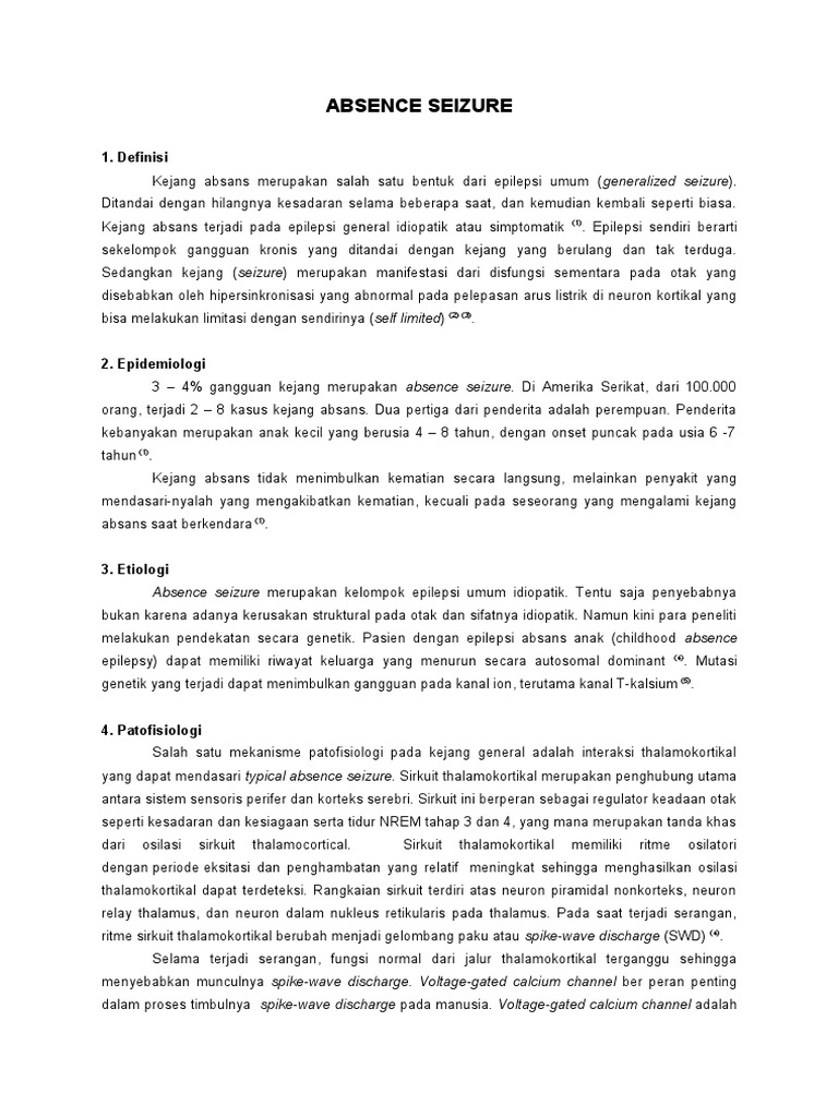 Absence Seizure | PDF