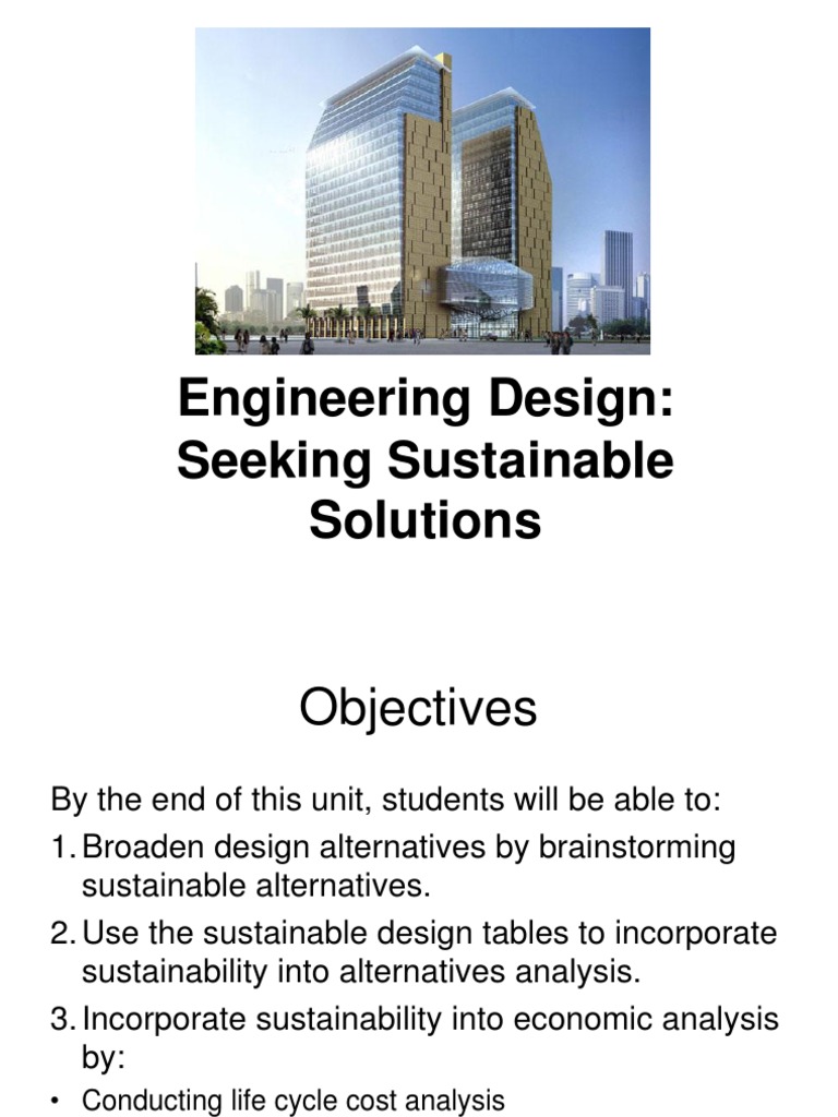 Sustainable Design | PDF | Engineering Design Process | Cost–Benefit ...