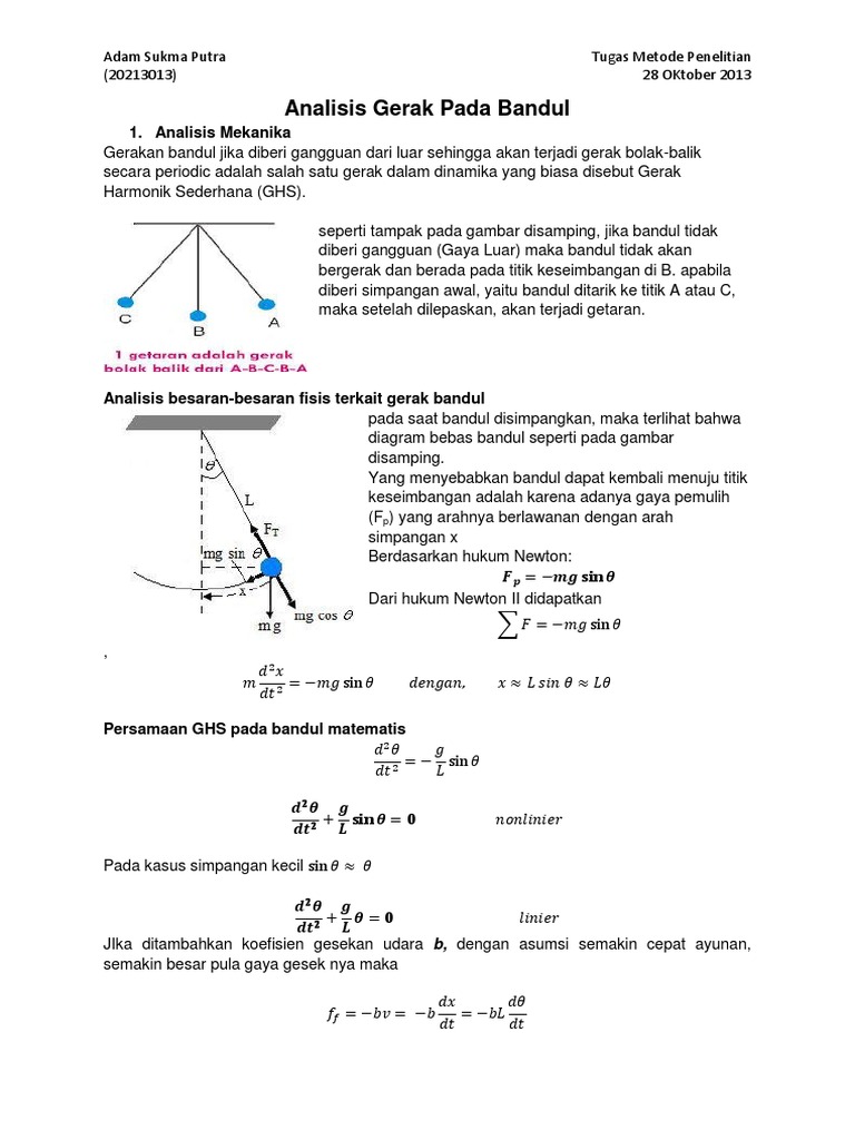 Analisis Gerak Pada Bandul.docx