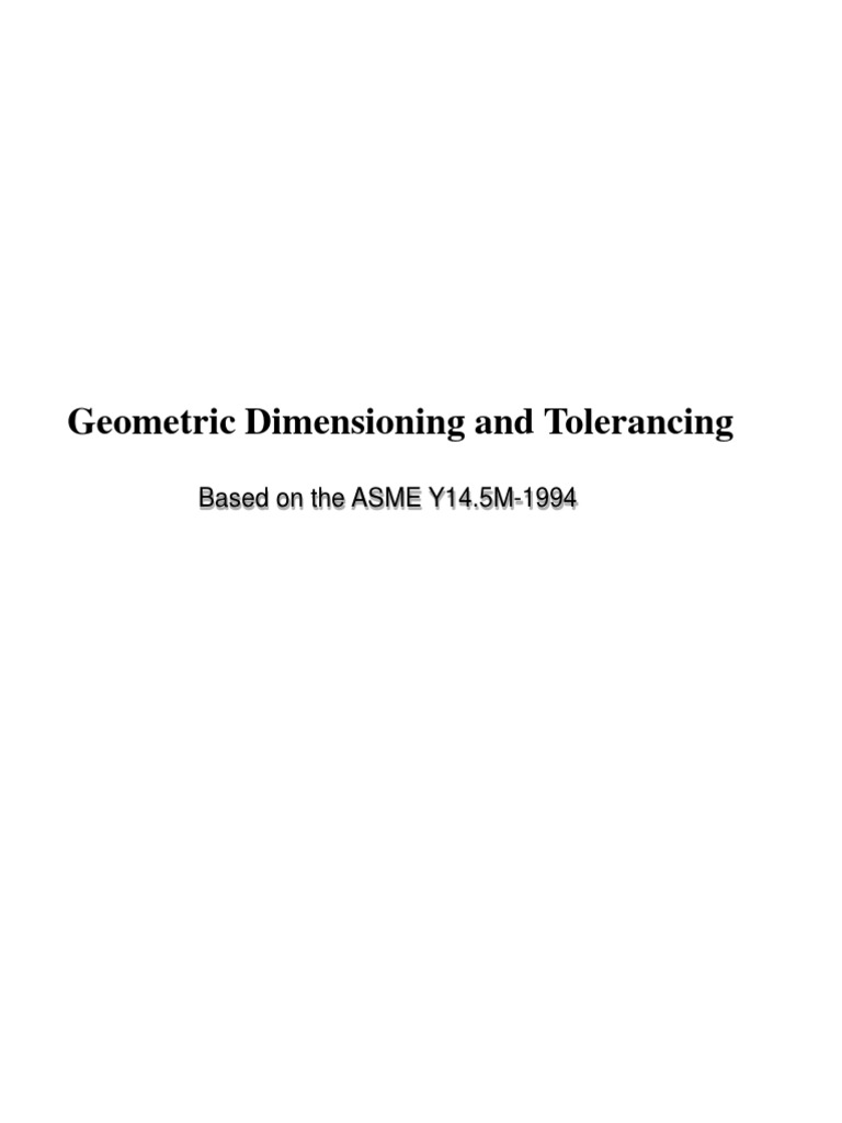ASME Y14.5M-1994 GD&T Tolerances Guide | PDF | Cartesian Coordinate ...
