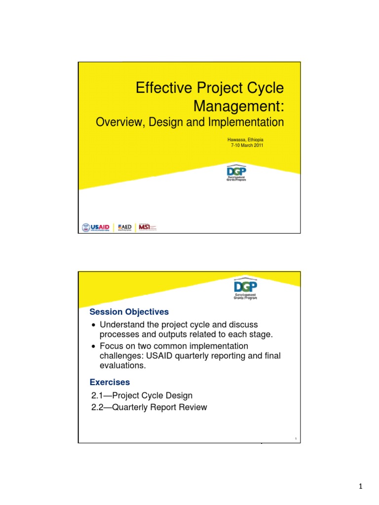 Effective Project Cycle Management - PowerPoint Presentation PDF ...
