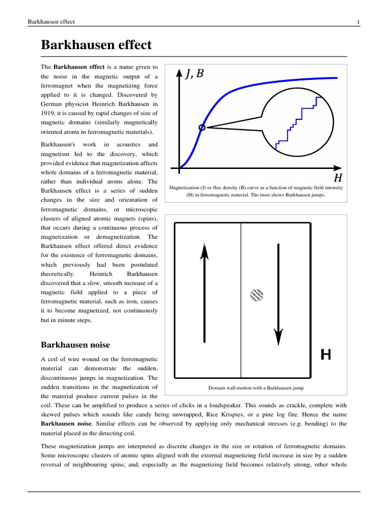 Barkhausen effect.pdf | Phases Of Matter | Applied And ...