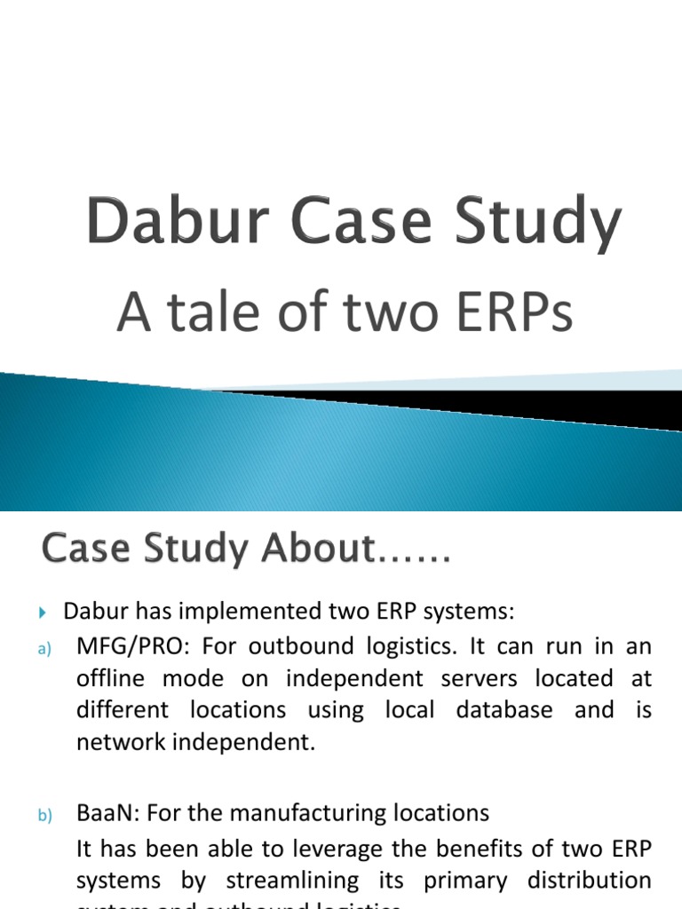 Sales MGMT - Dabur Case Study | PDF | Enterprise Resource Planning | Inventory