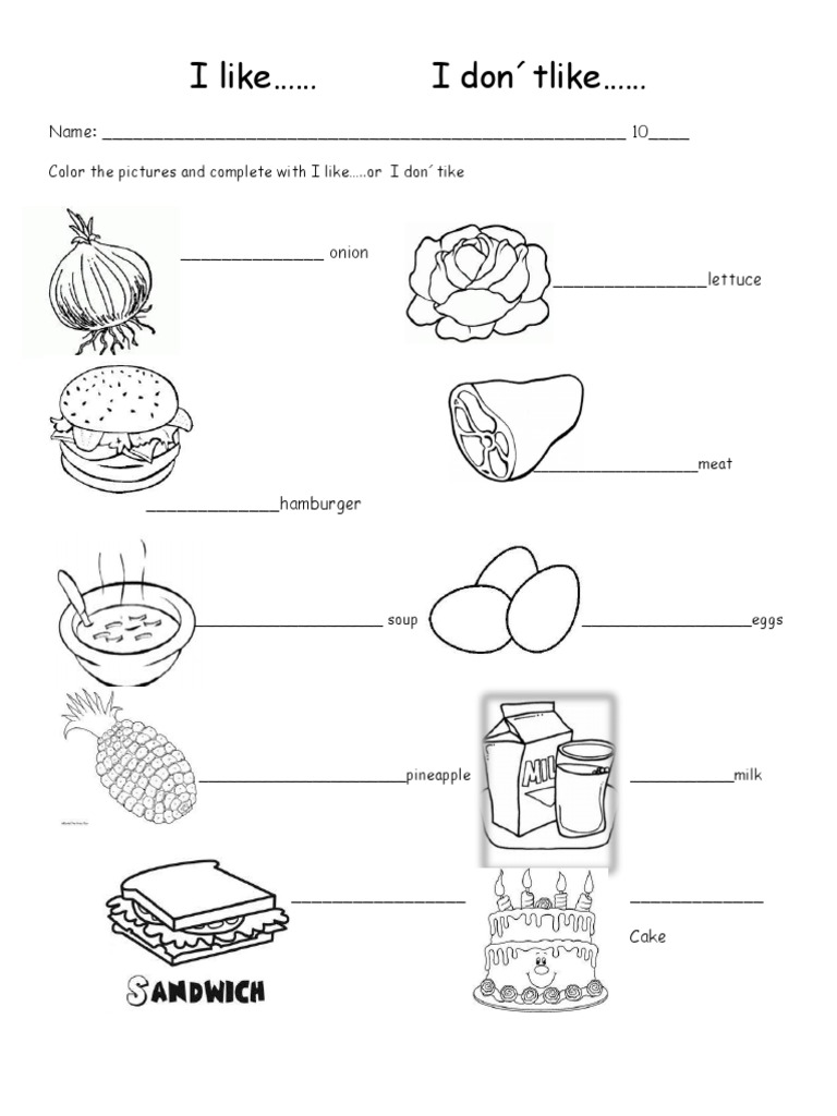 Food Preferences Activity Sheet | PDF | Cooking, Food & Wine