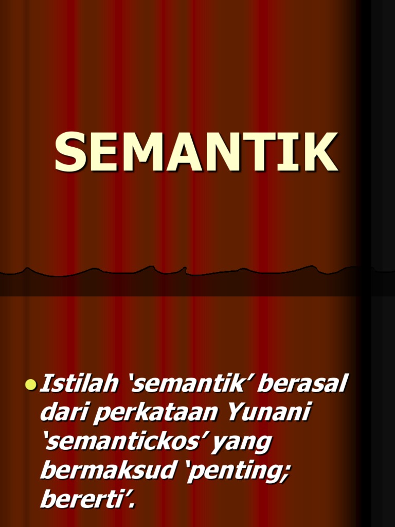 Definisi Semantik | PDF