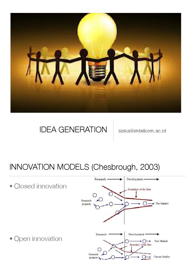 Idea Generation | PDF | Innovation | Cognition