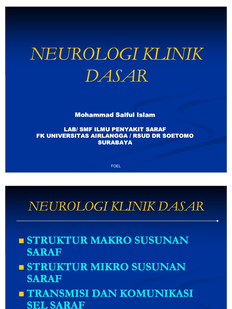 Neurologi Klinik Dasar PDF | PDF