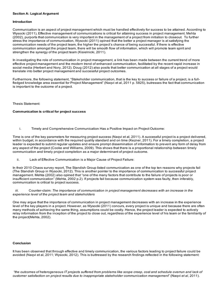 Introduction To Project Management Week 2 Assignment | PDF | Project ...