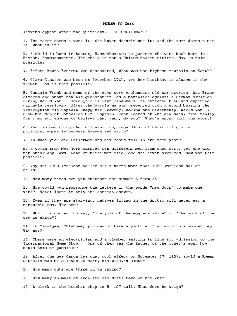 mensa iq test.doc