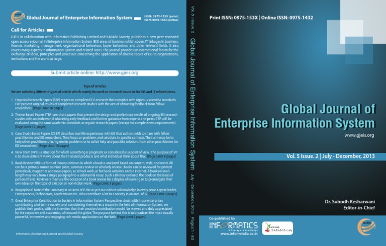 Cover Page of Jan-June 2013 Vol-5 Issue-2 | PDF | Information System ...