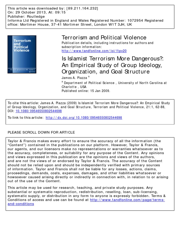 Reading 4 PDF | PDF | Islamism | Islamic Terrorism