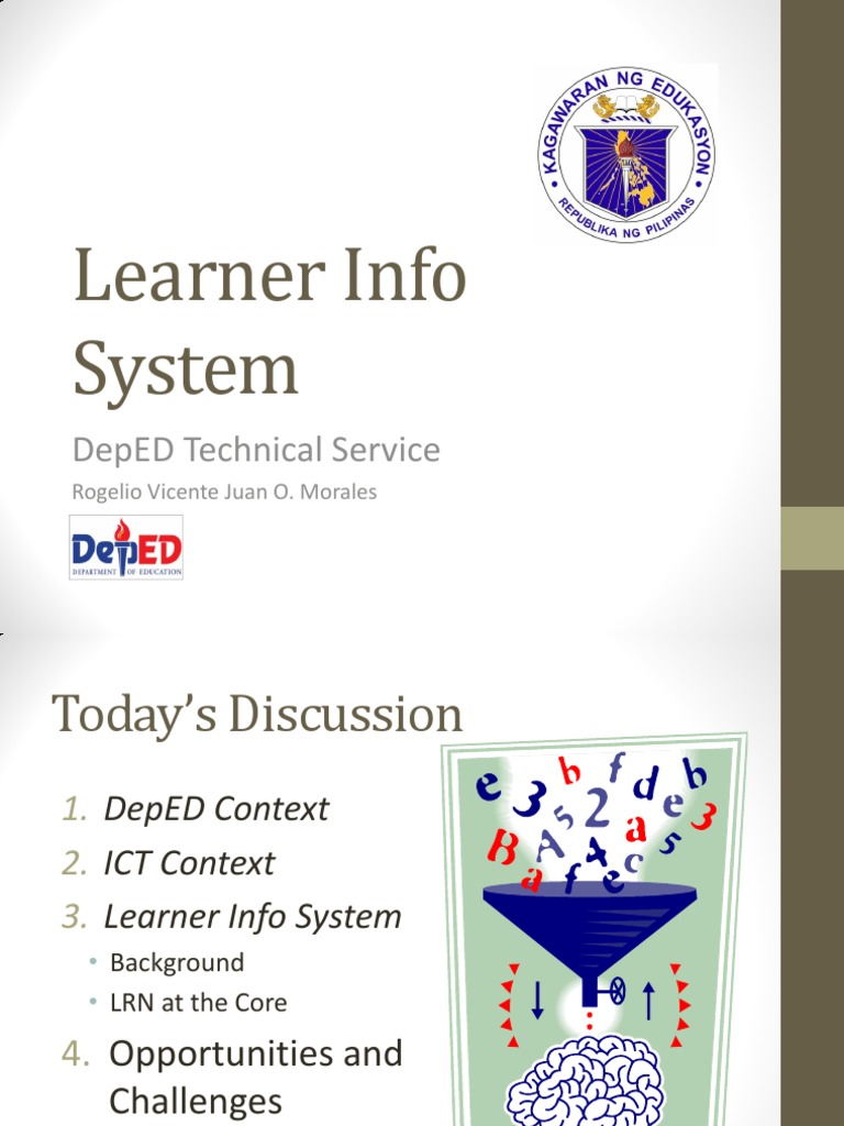 Learner Info System: Deped Technical Service | PDF | Digital Technology ...