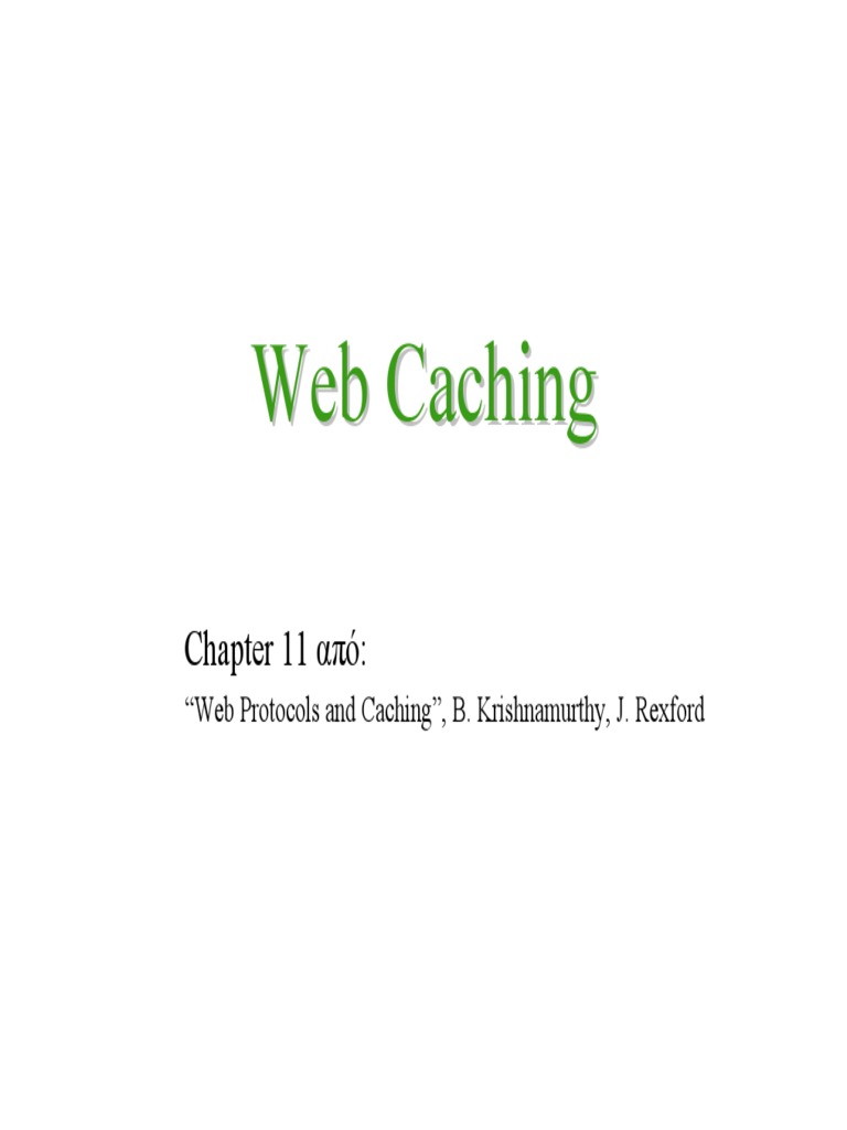 Wcaching PDF | PDF | Cache (Computing) | Hypertext Transfer Protocol