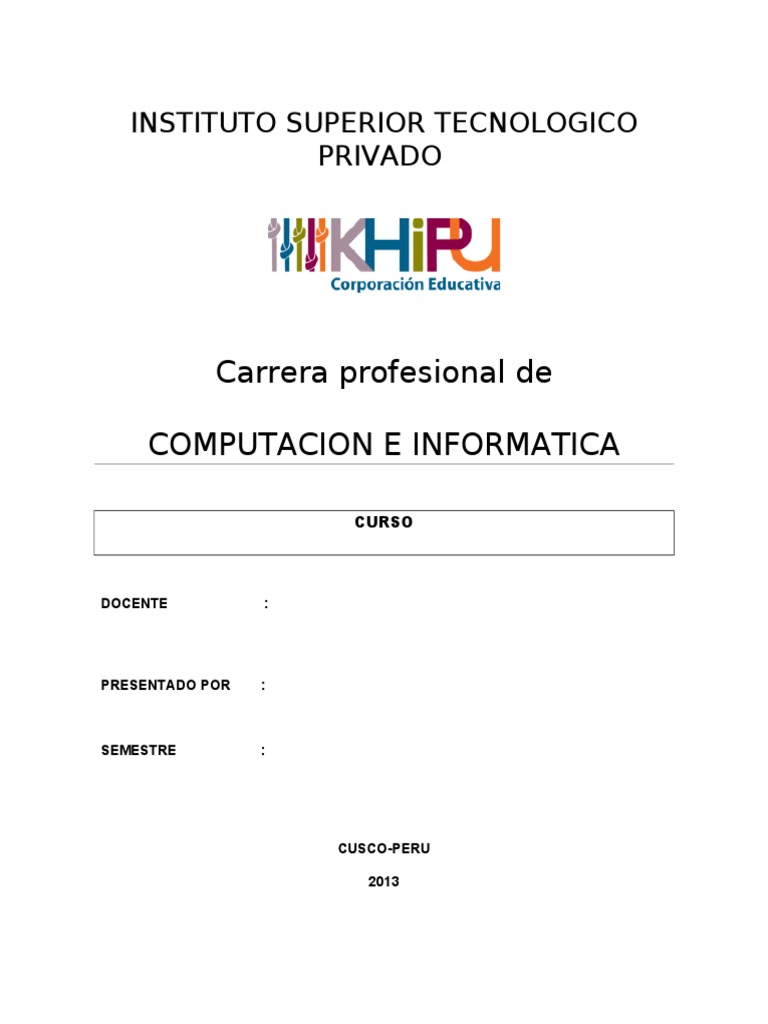 Caratula Computacion e Informatica | PDF
