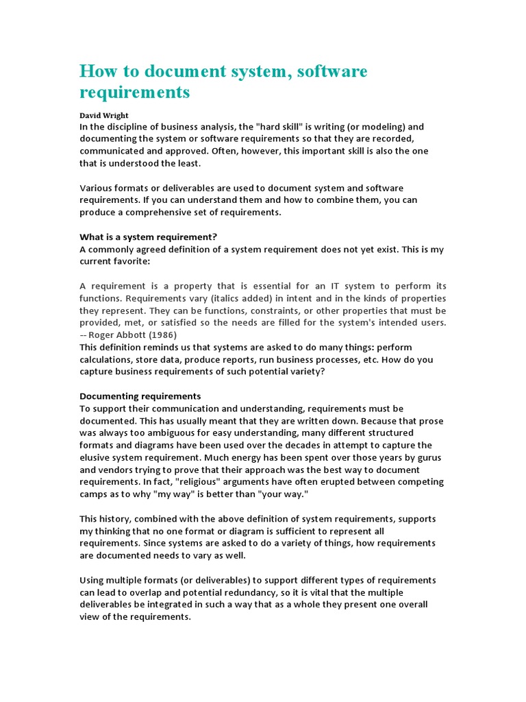 How To Document System | Download Free PDF | Use Case | Data Model