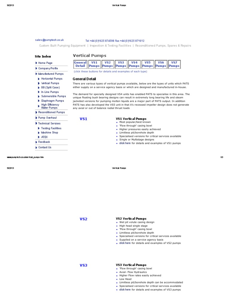 Vertical Pumps PDF | Download Free PDF | Bearing (Mechanical) | Pump