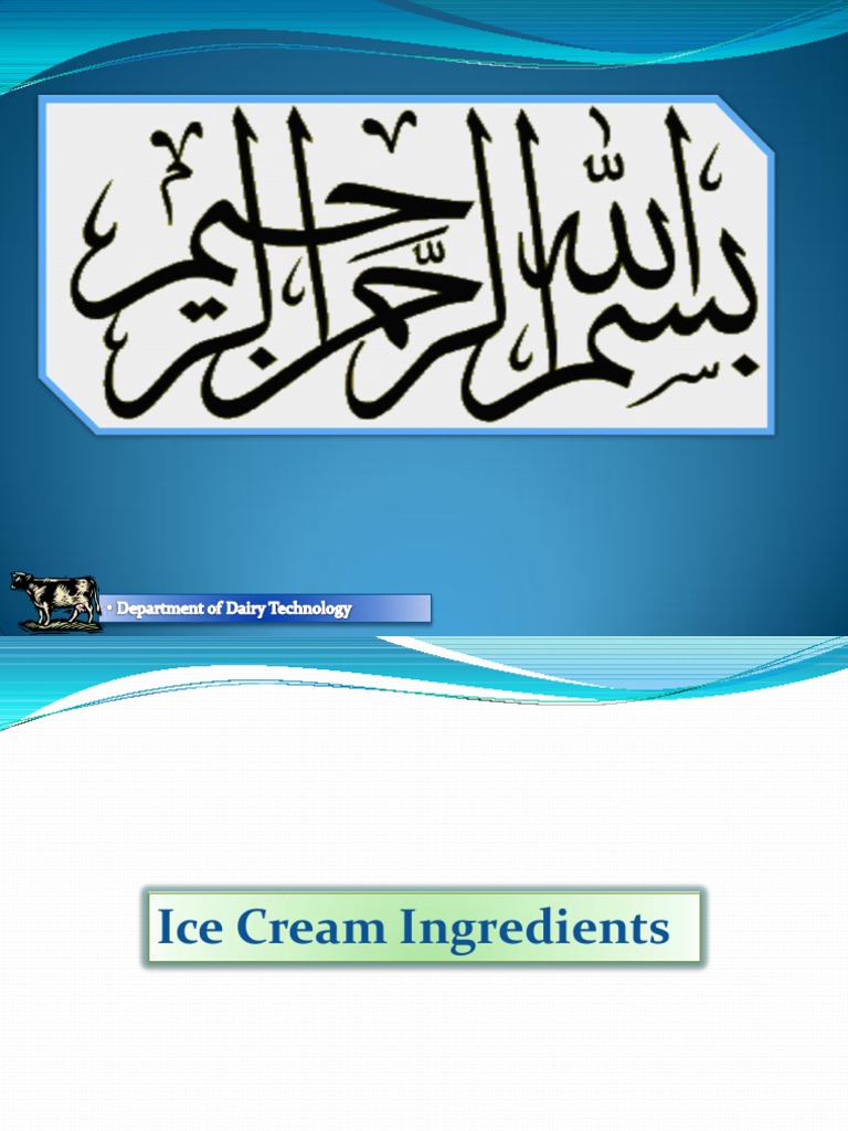 Main Ingredients of Ice Cream Explained | PDF | Triglyceride | Flavor