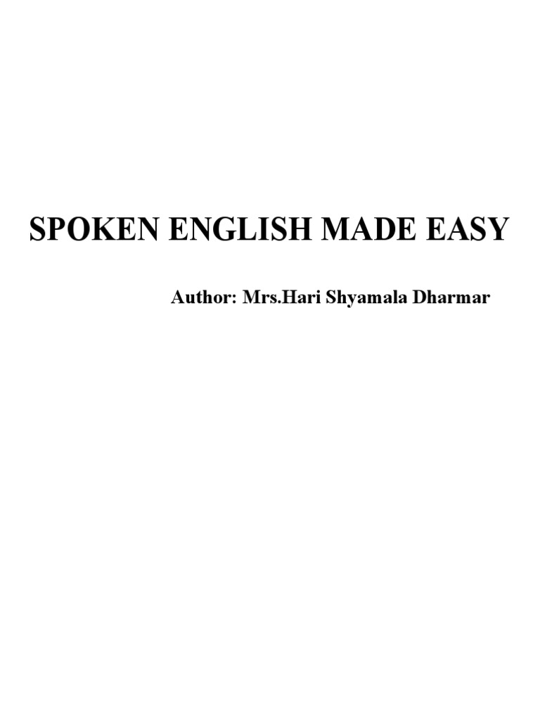 Spoken English Workbook PDF | PDF | Noun | Verb