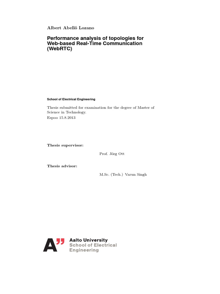 Performance Analysis of Topologies For Web-Based Real-Time ... Performance Analysis of Topologies For Web-Based Real-Time ...