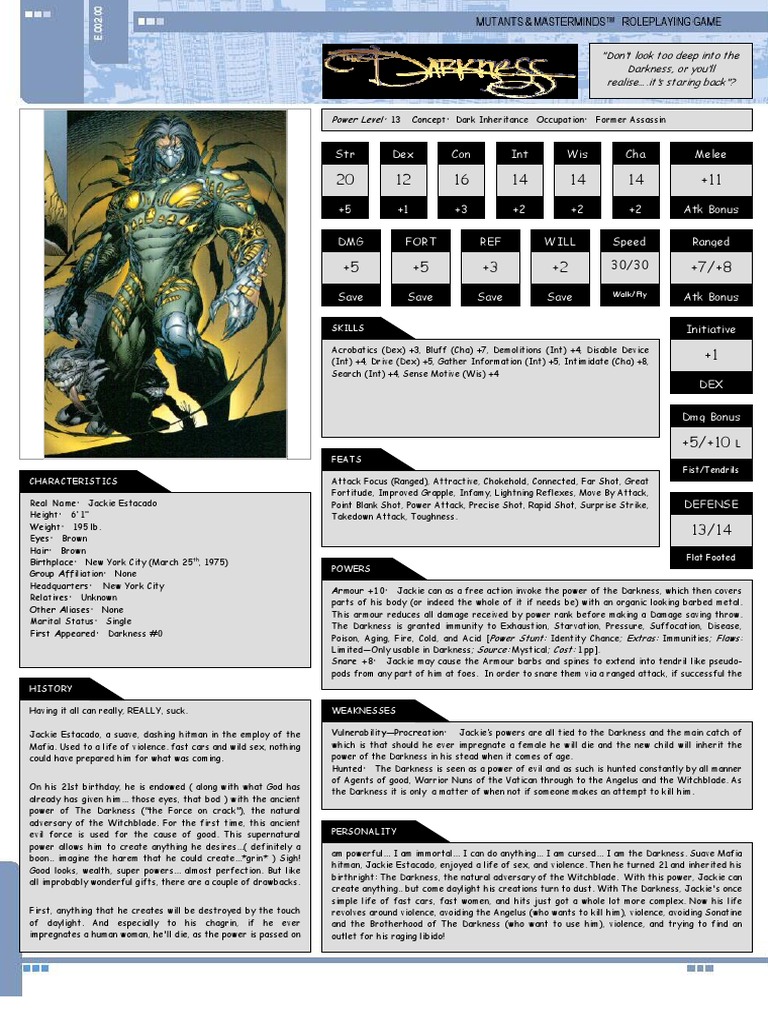 STR Dex Con Int Wis Cha Melee: Power Level | PDF